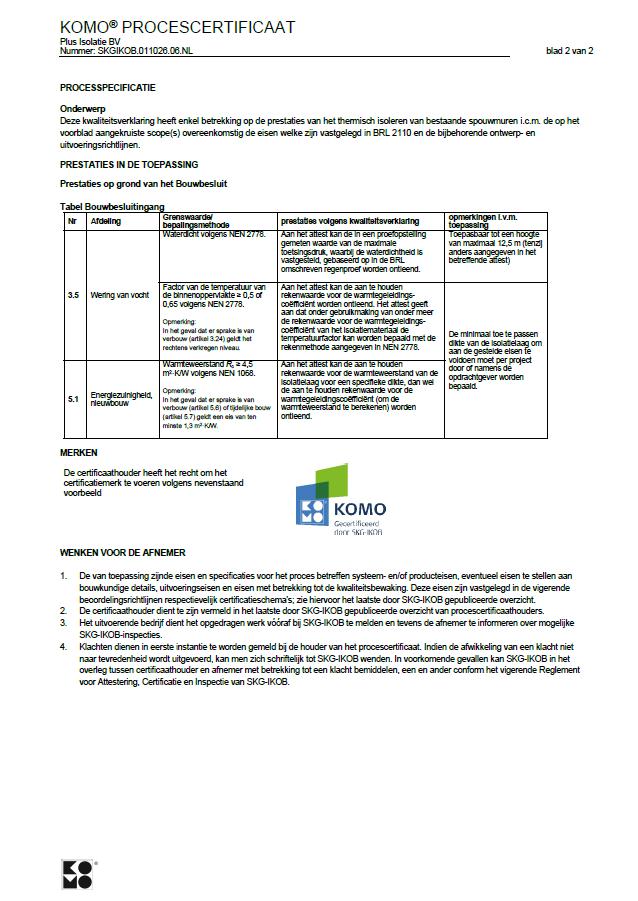 Gecertificeerd isolatiebedrijf - Plus Isolatie B.V.