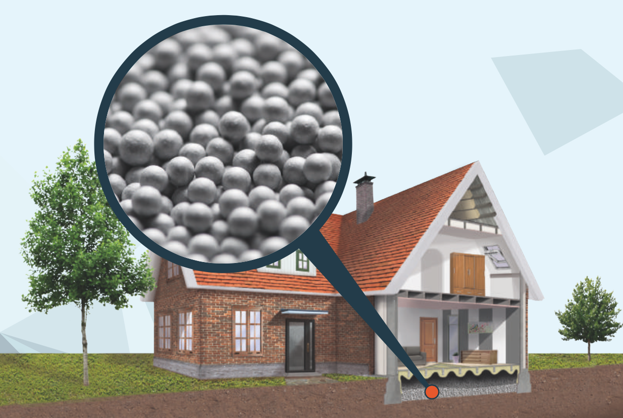 Kruipruimte isolatie met parels - Plus Isolatie